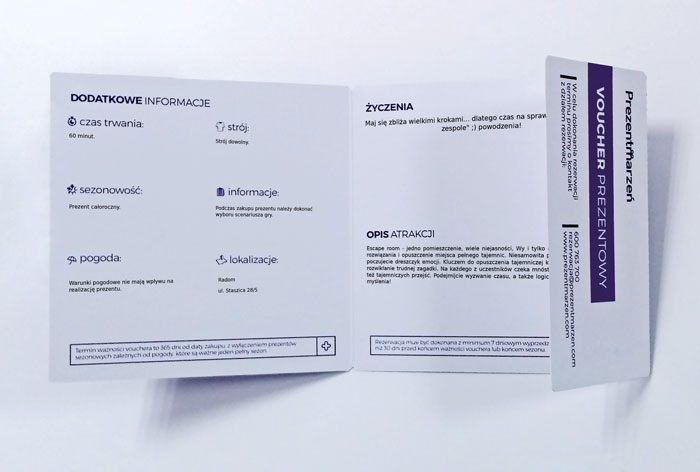 Jak wyglądają vouchery - Prezentmarzeń